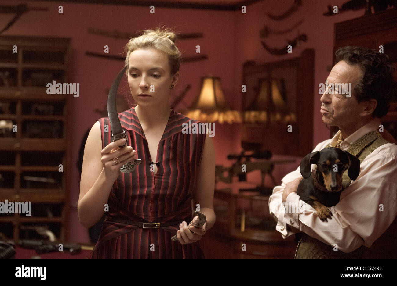KILLING EVE, from left: Jodie Comer, Andy Secombe, 'Smell Ya Later ...