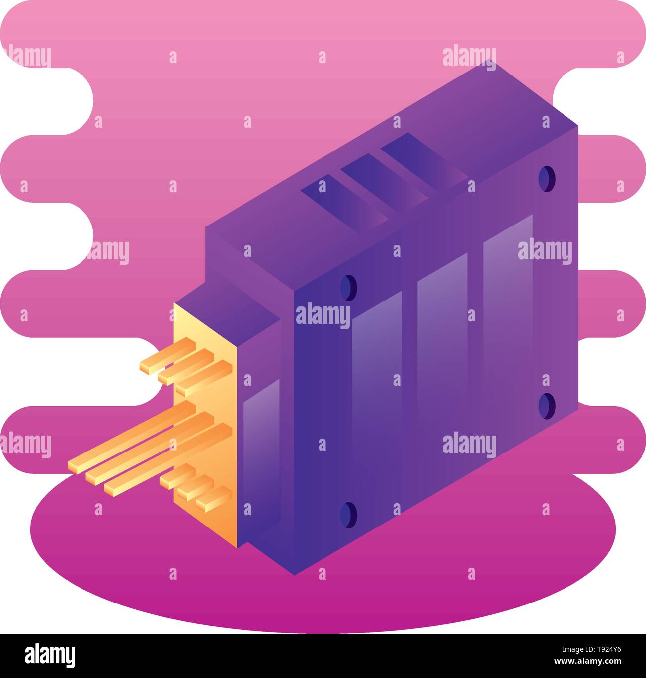 server data center with documents files vector illustration design ...