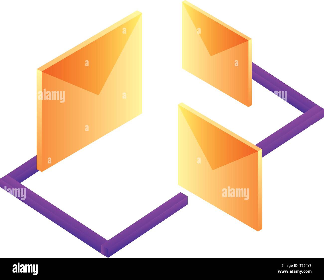 envelopes mails data network vector illustration design Stock Vector ...