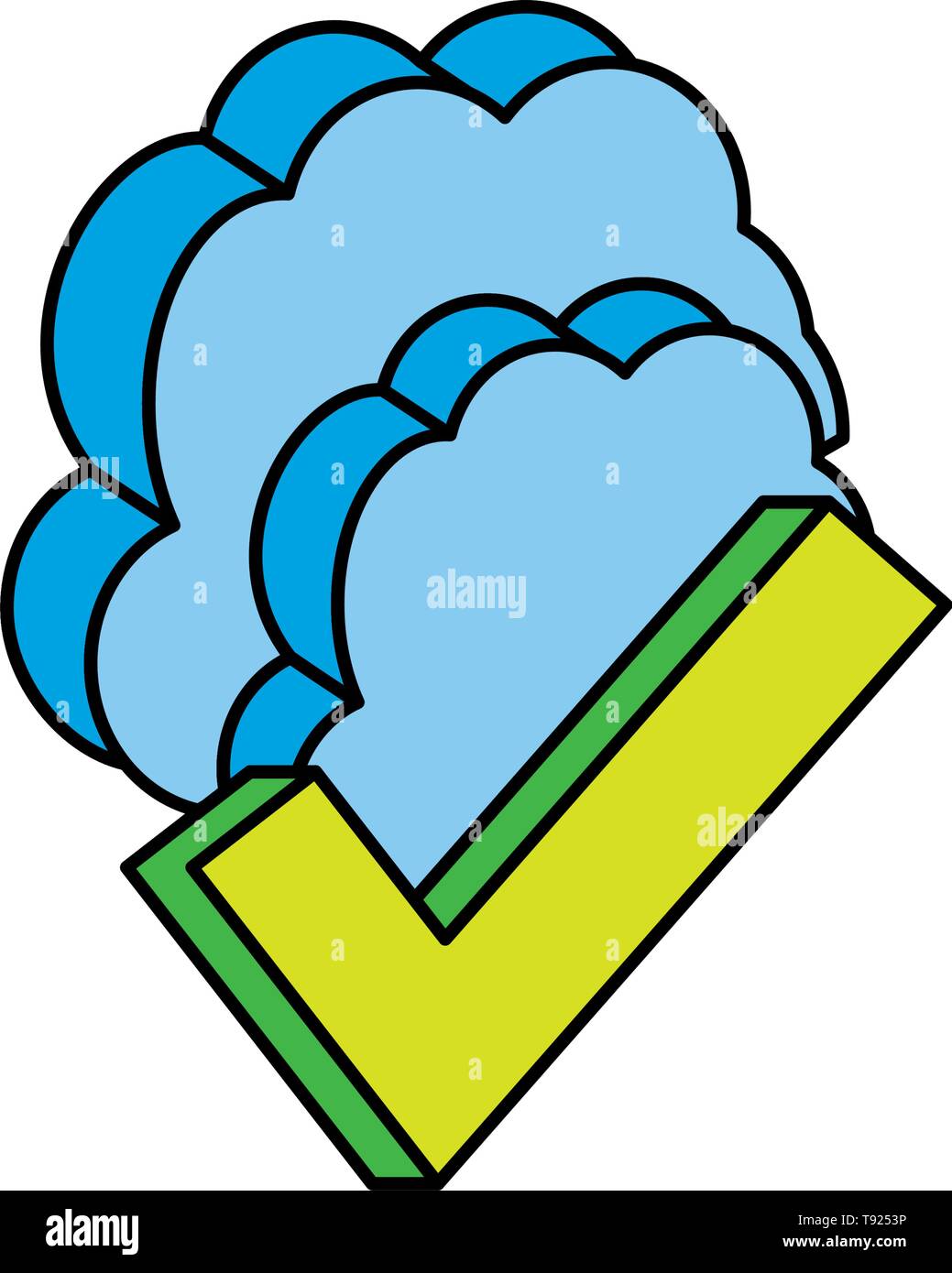 Cloud Computing Server Icon Vector Illustration Design Stock Vector
