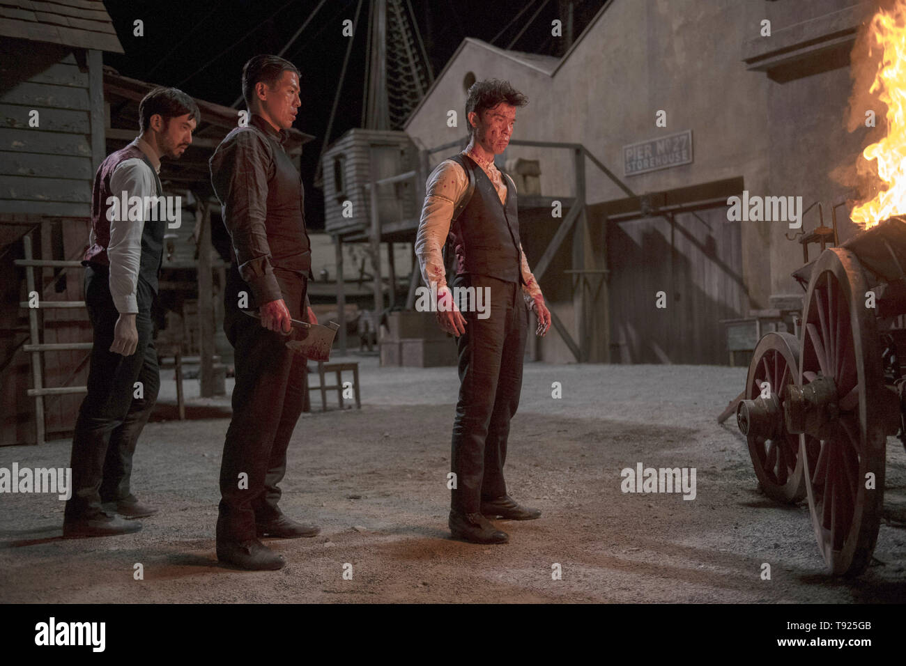 WARRIOR, from left: Andrew Koji, Rich Tingle, Jason Tobin, 'There's No ...