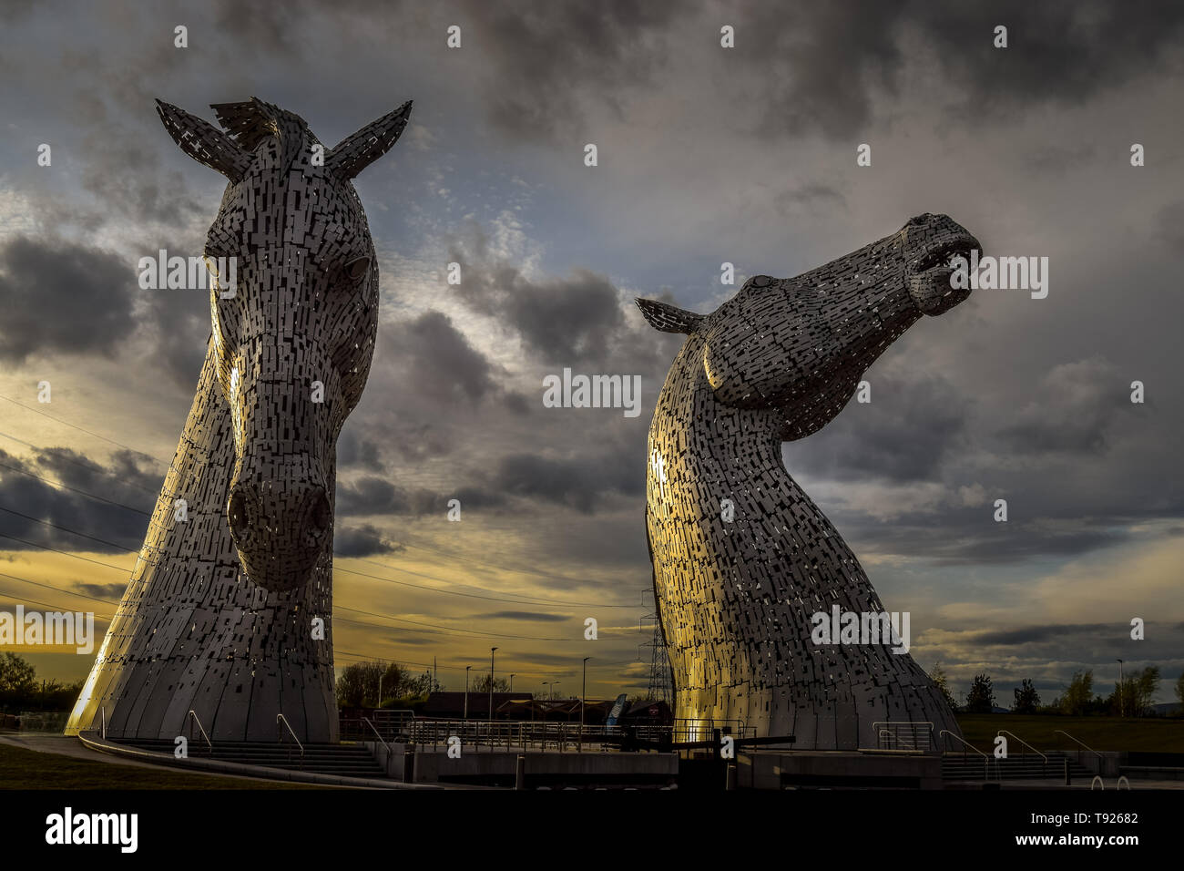 The Kelpies near Falkirk Scotland UK Stock Photo - Alamy