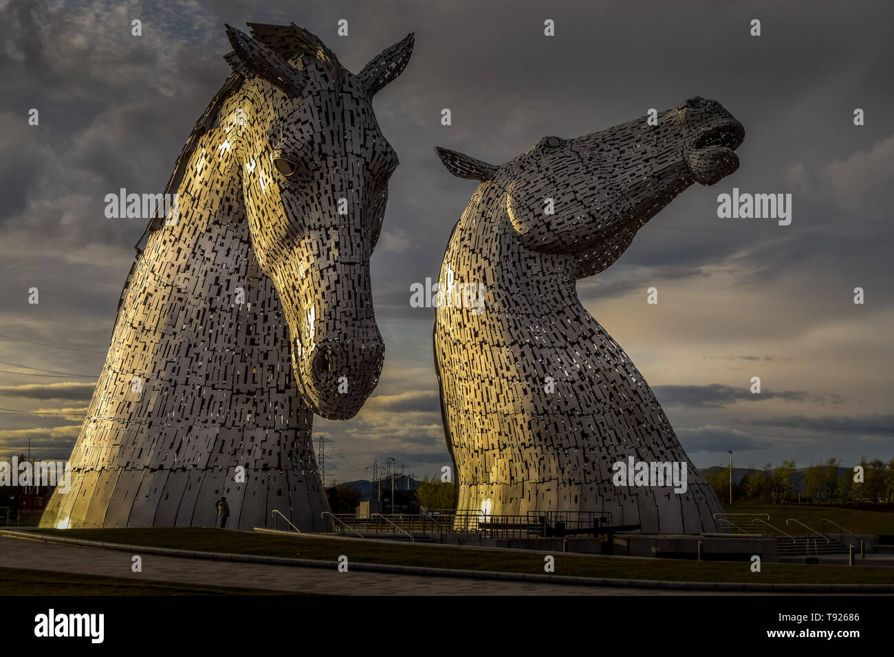 The Kelpies near Falkirk Scotland UK Stock Photo - Alamy