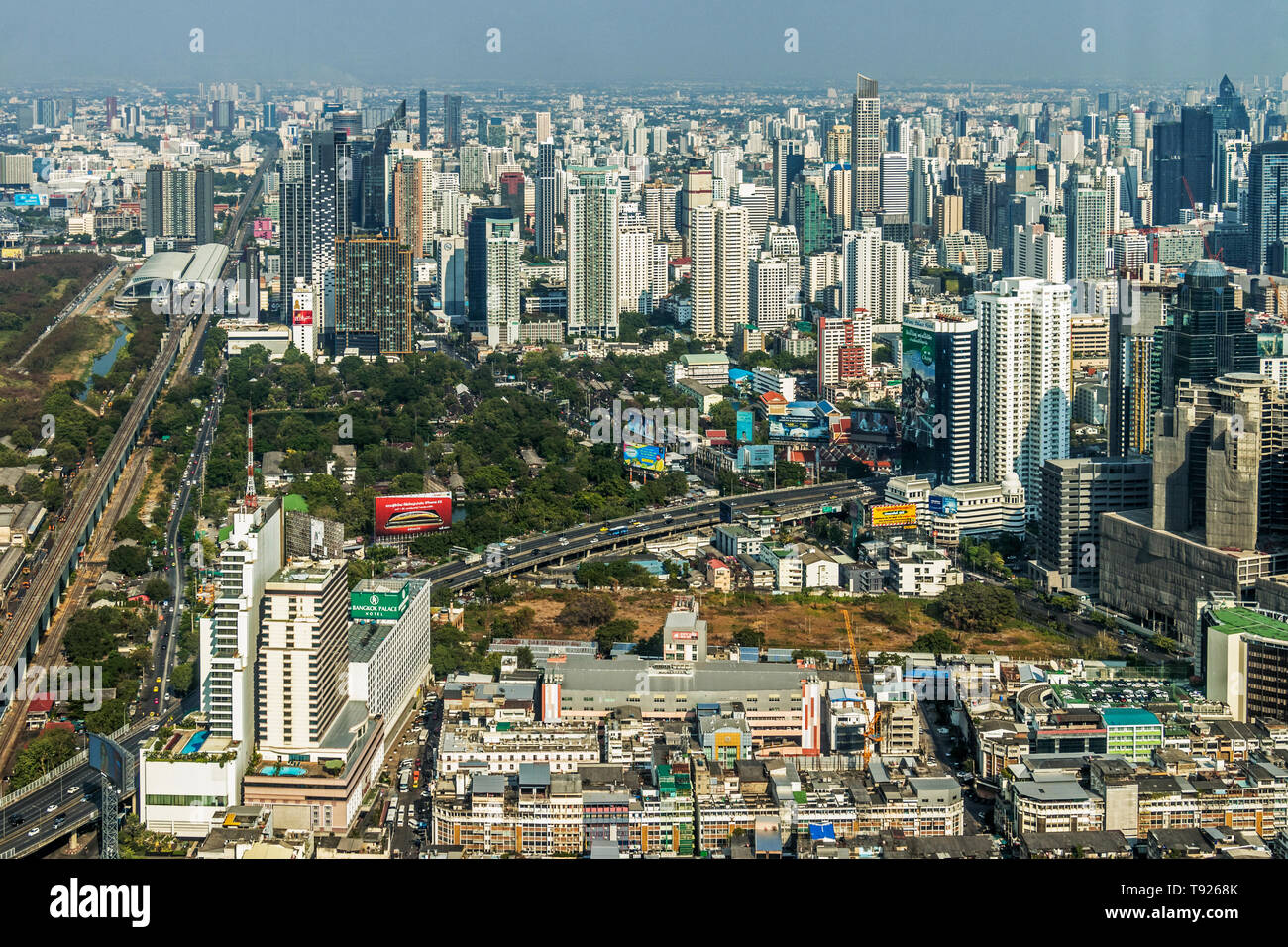 Cityscape Bangkok Thailand from Baiyoke tower Bangkok Thailand Stock ...