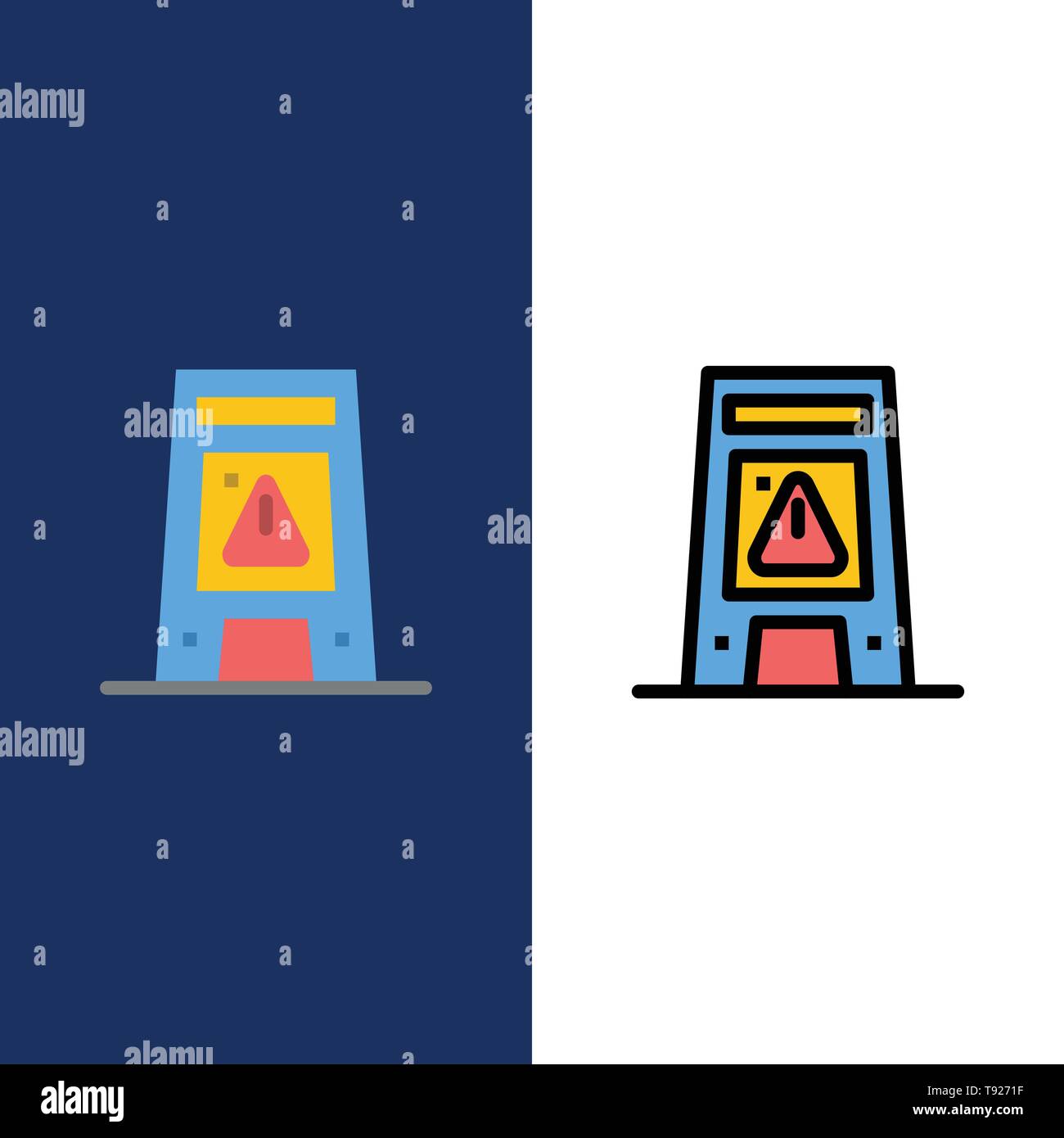 Floor, Signal, Signaling, Warning, Wet Icons. Flat and Line Filled Icon ... Floor, Signal, Signaling, Warning, Wet Icons. Flat and Line Filled Icon ...