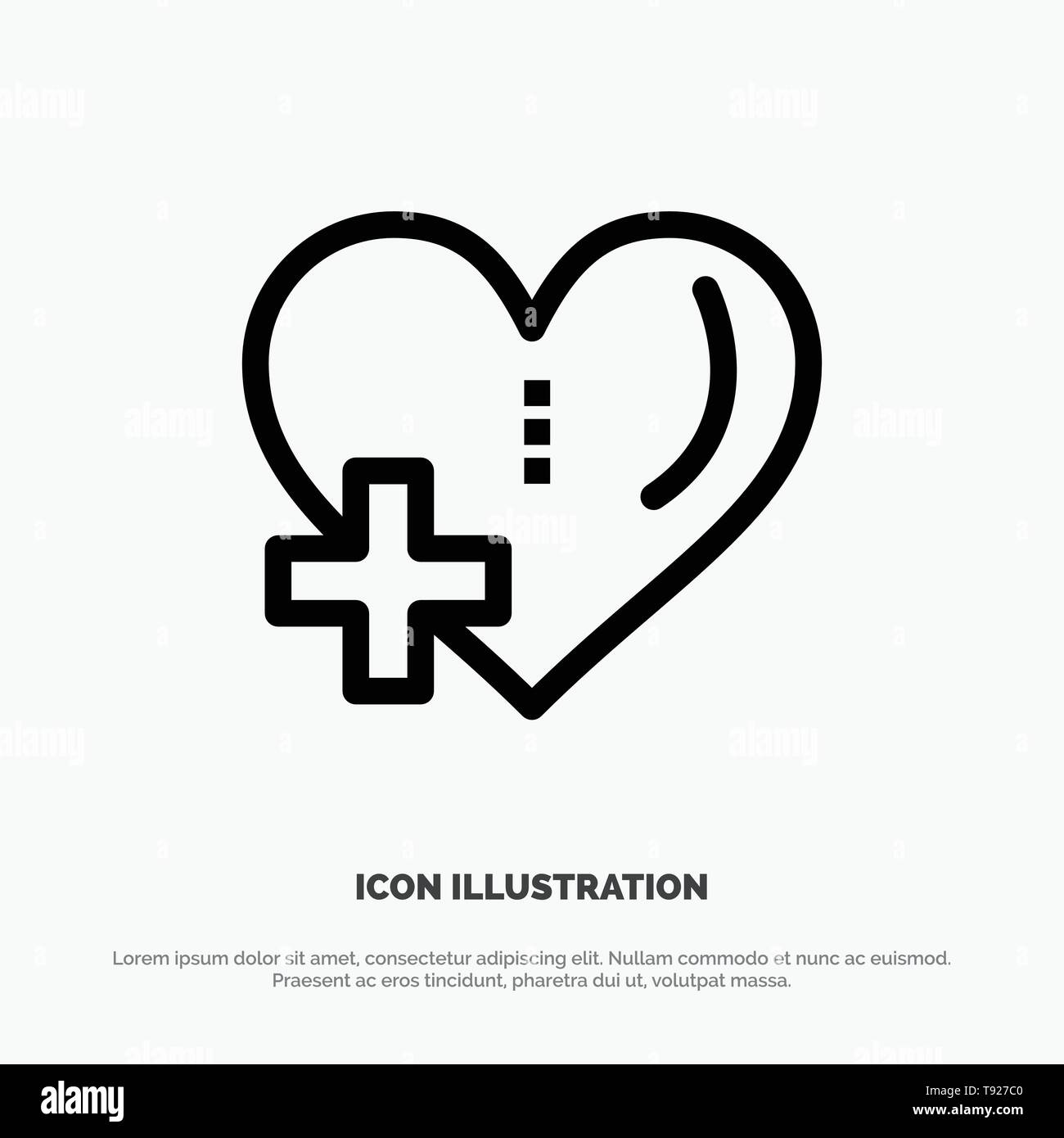 Heart plus icon Stock Vector Images - Alamy