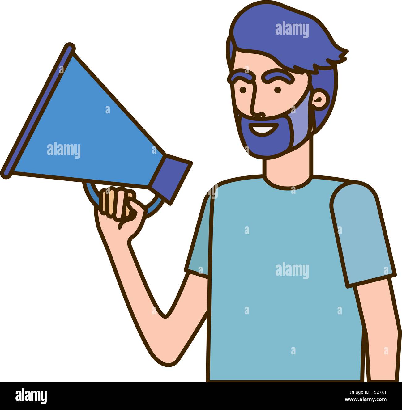 Avatar man megaphone icon hi-res stock photography and images - Alamy