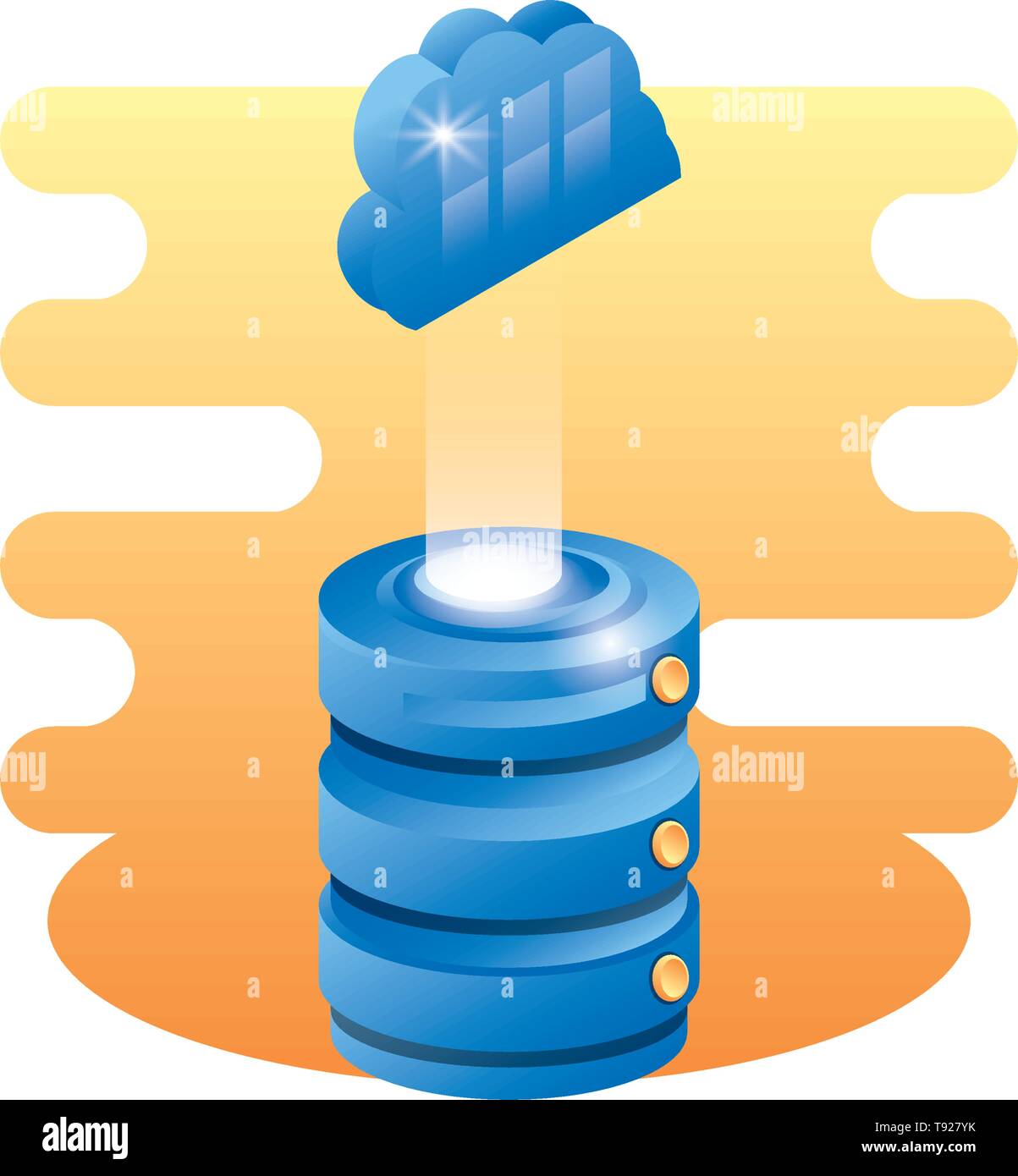 data center disk with cloud computing vector illustration design Stock Vector Image & Art - Alamy