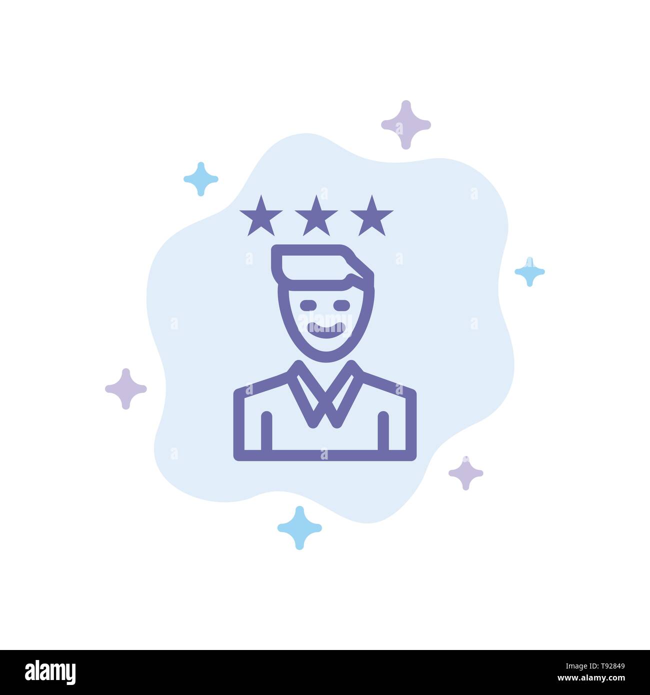 Business, Career, Growth, Job, Path Blue Icon on Abstract Cloud ...