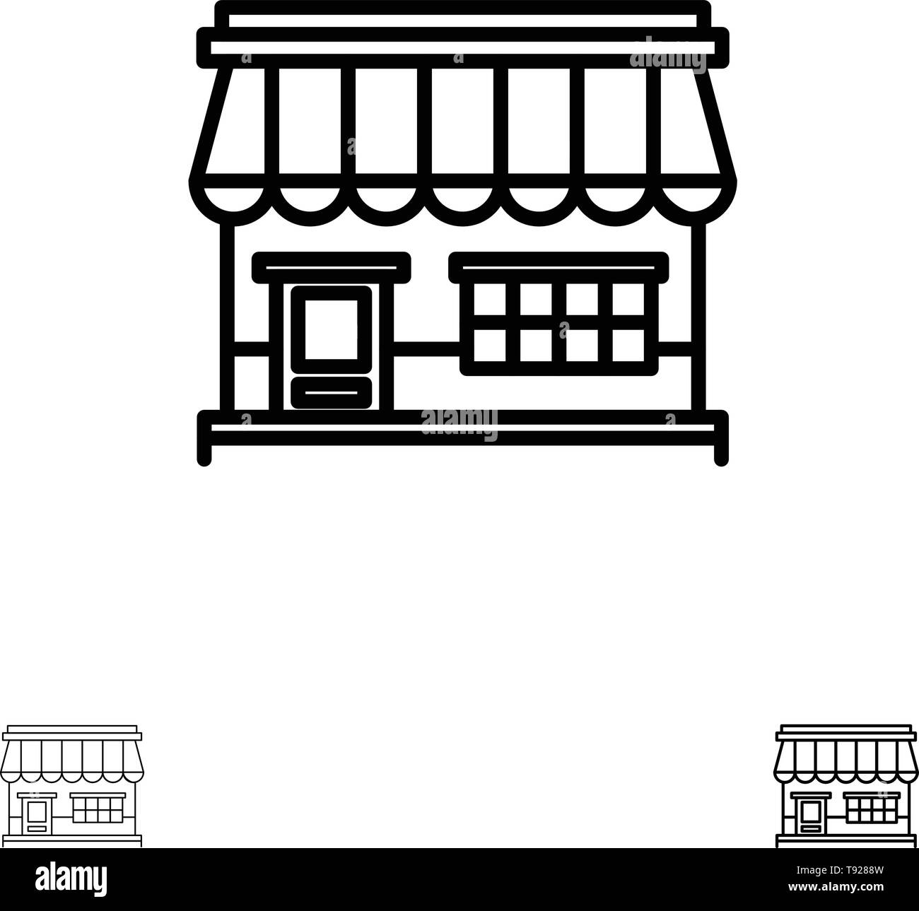 Cartoon open shop sign Black and White Stock Photos & Images - Alamy