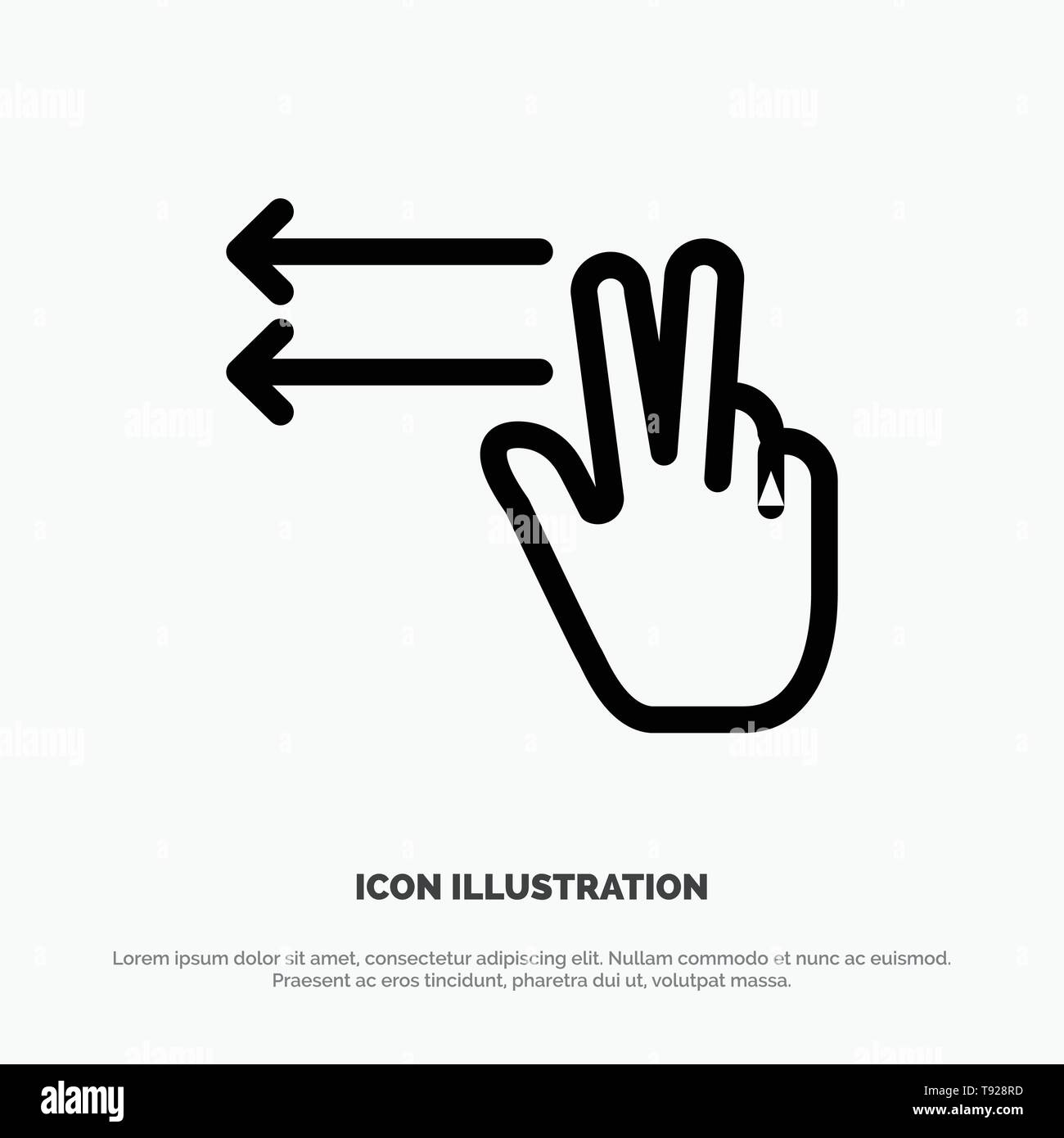 Hand fingers pointing left Cut Out Stock Images & Pictures - Alamy