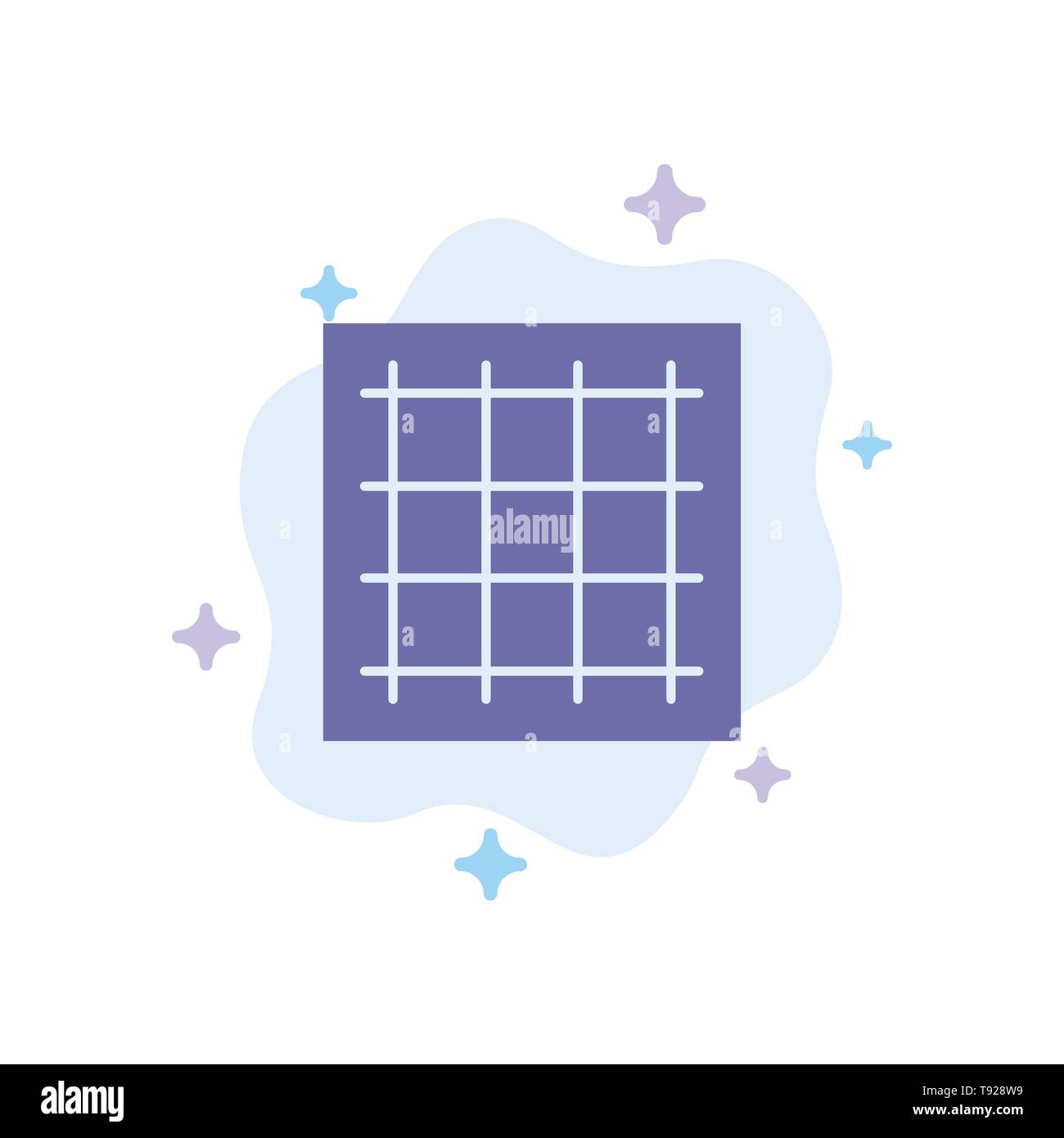Grid, Graph, Drawing, area, software Blue Icon on Abstract Cloud ...