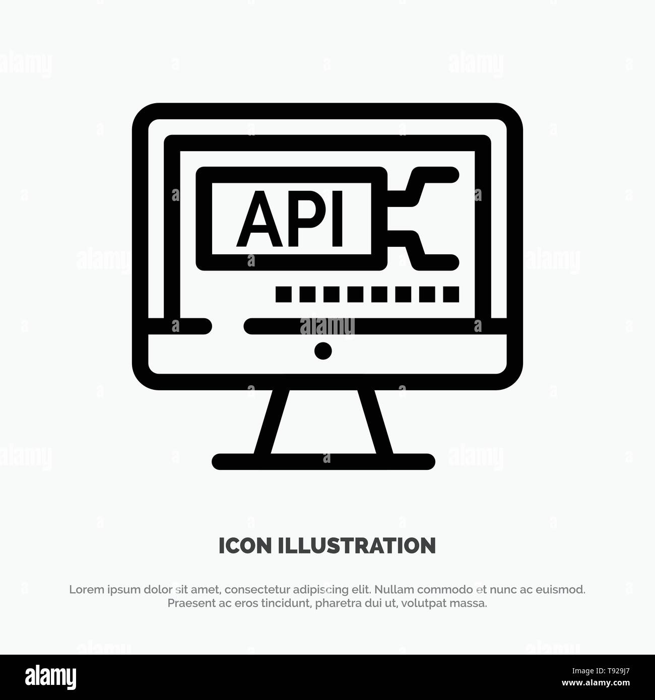 Computer, Code, Coding, Education Vector Line Icon Stock Vector Image ...