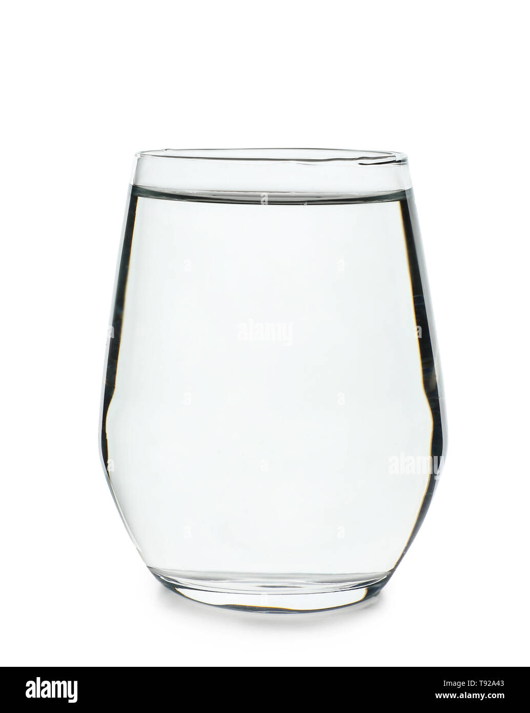 Glass of clean cool water on white background Stock Photo - Alamy