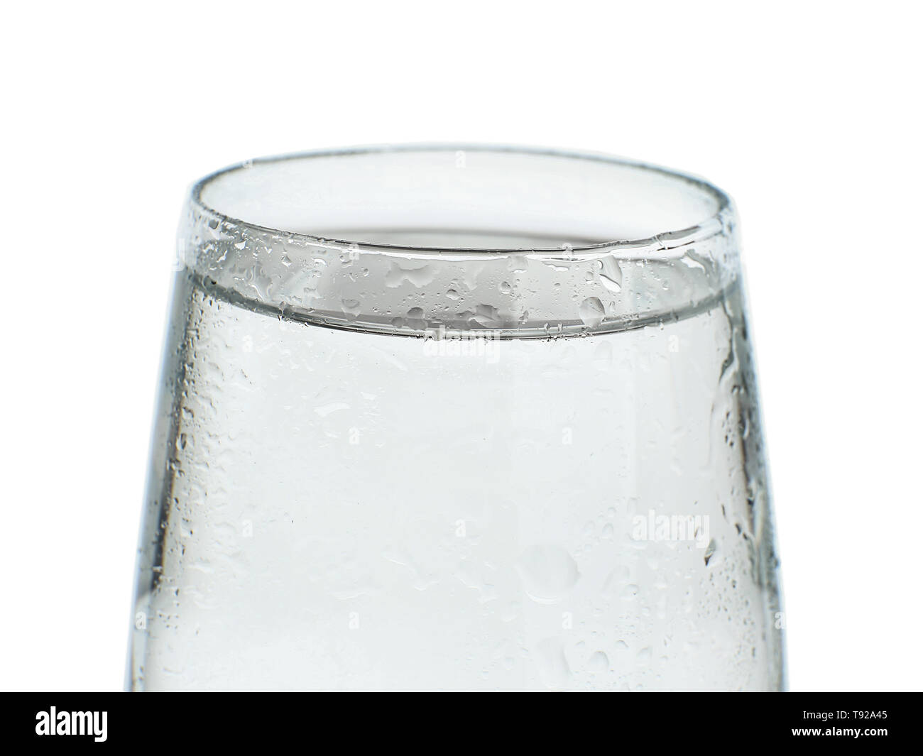 Glass of clean cool water on white background, closeup Stock Photo - Alamy