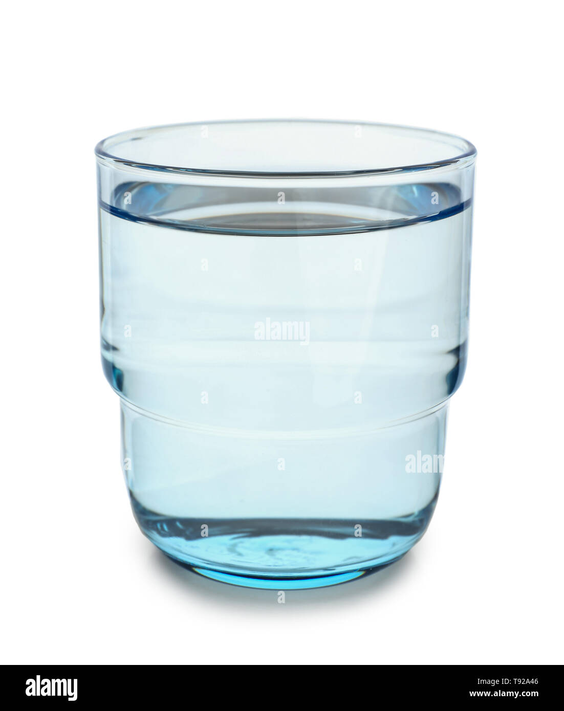 Glass of clean cool water on white background Stock Photo - Alamy