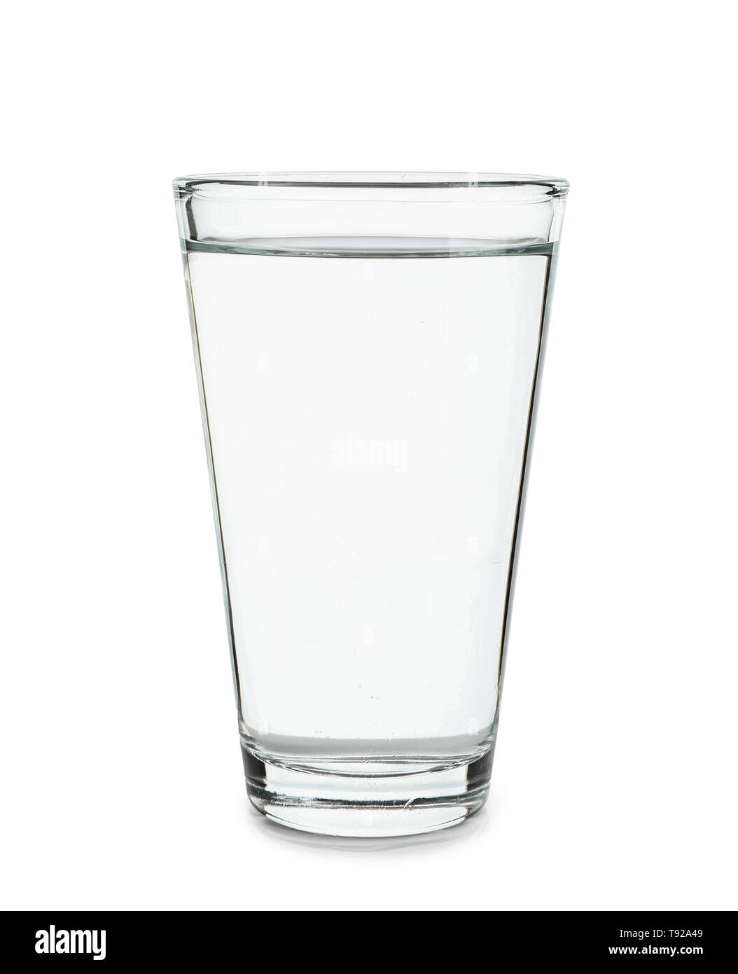 Glass of clean cool water on white background Stock Photo - Alamy