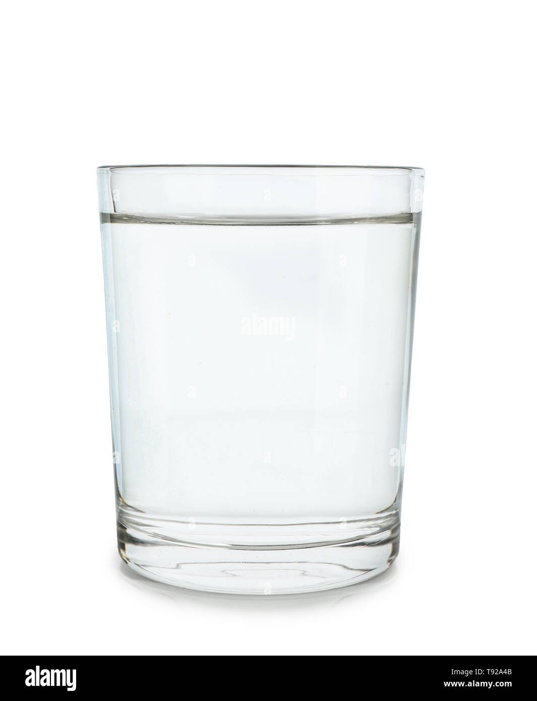 Glass of clean cool water on white background Stock Photo - Alamy