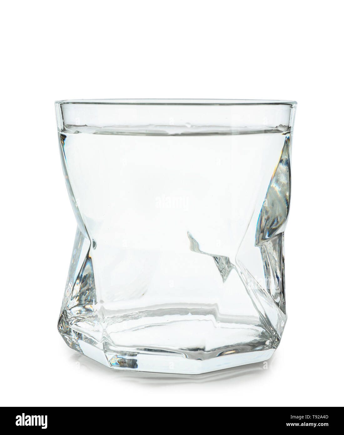 Glass of clean cool water on white background Stock Photo - Alamy