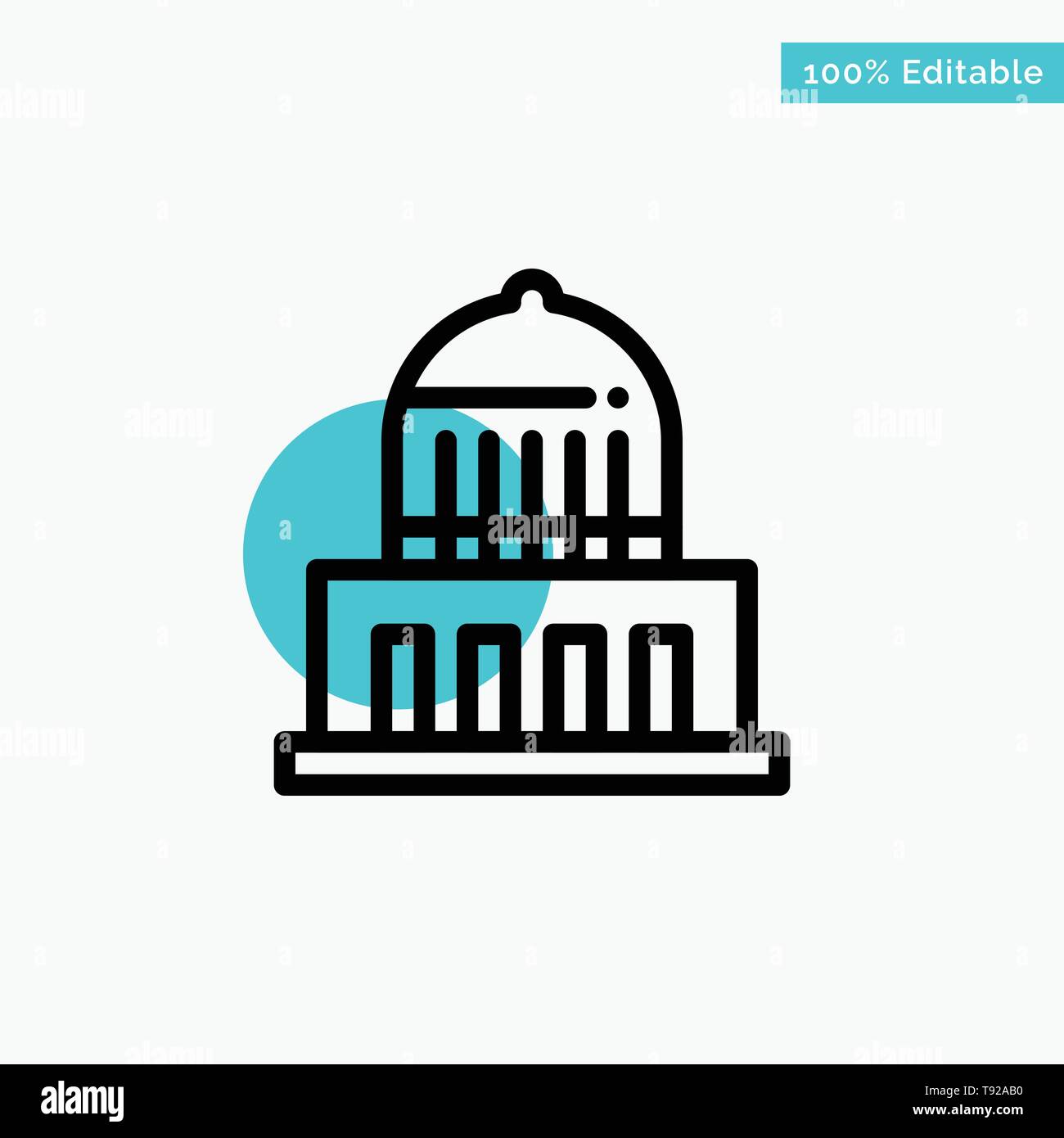 Building, City, Landmark, Usa turquoise highlight circle point Vector ...