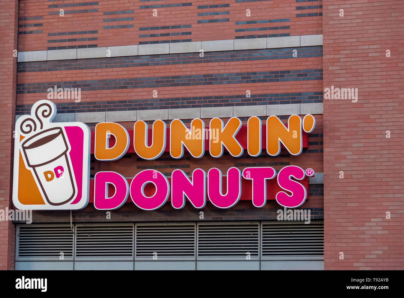 Dunkin donuts logo hi-res stock photography and images - Alamy