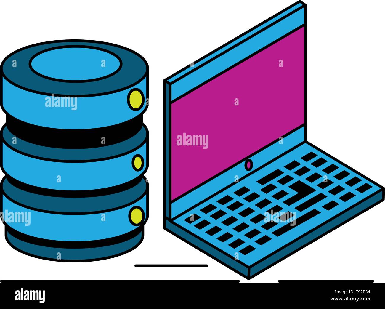 Laptop computer data disks Stock Vector Images - Alamy