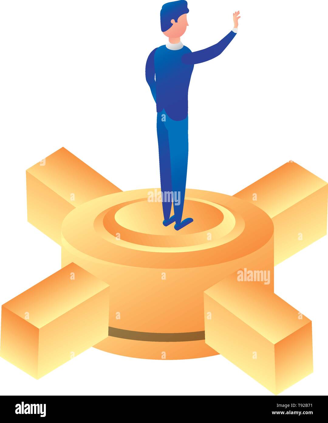 Young data center worker Stock Vector Images - Alamy