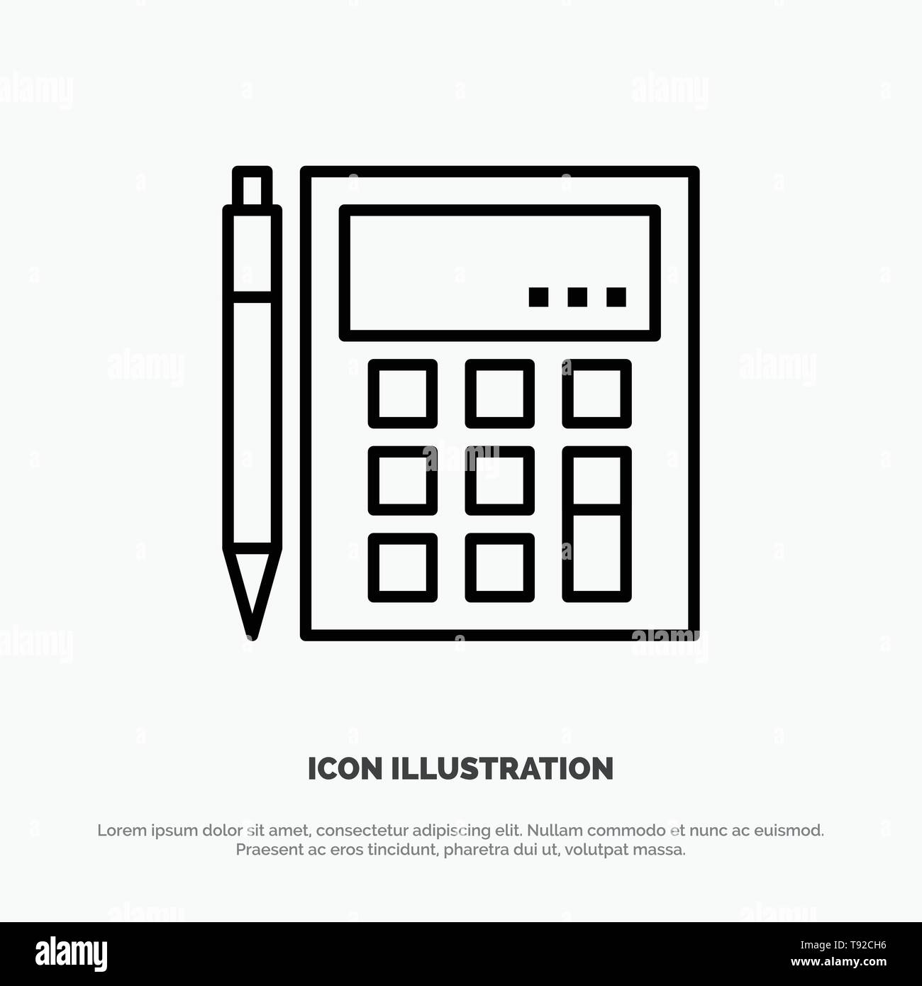 Calculate account Stock Vector Images - Alamy
