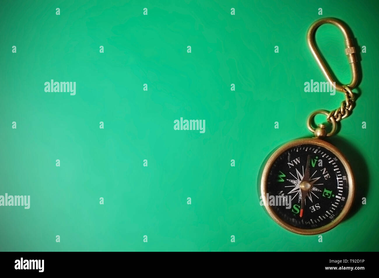 Flat lay shot of a compass Stock Photo - Alamy