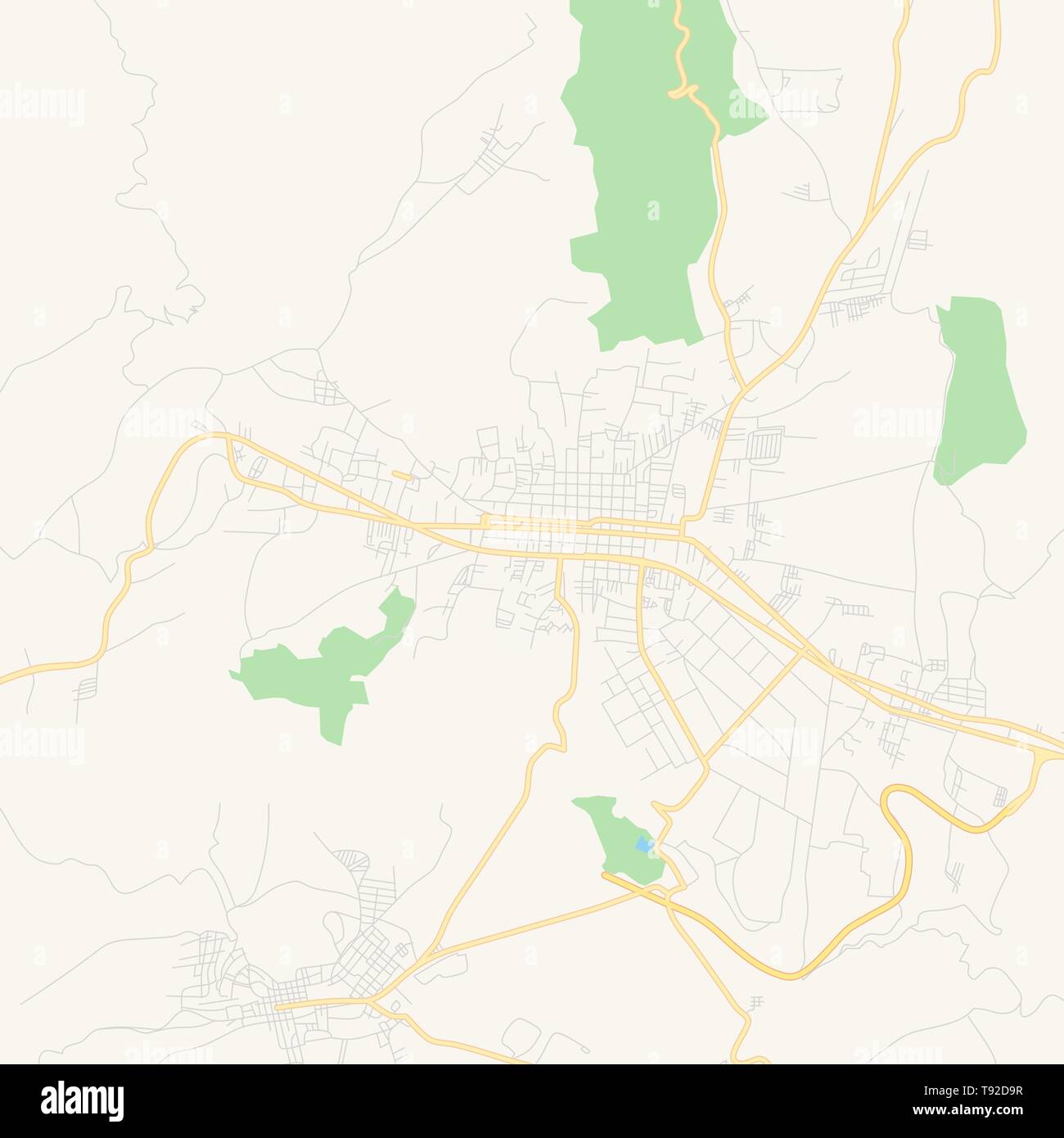 Empty vector map of Chimaltenango, Chimaltenango, Guatemala, printable ...