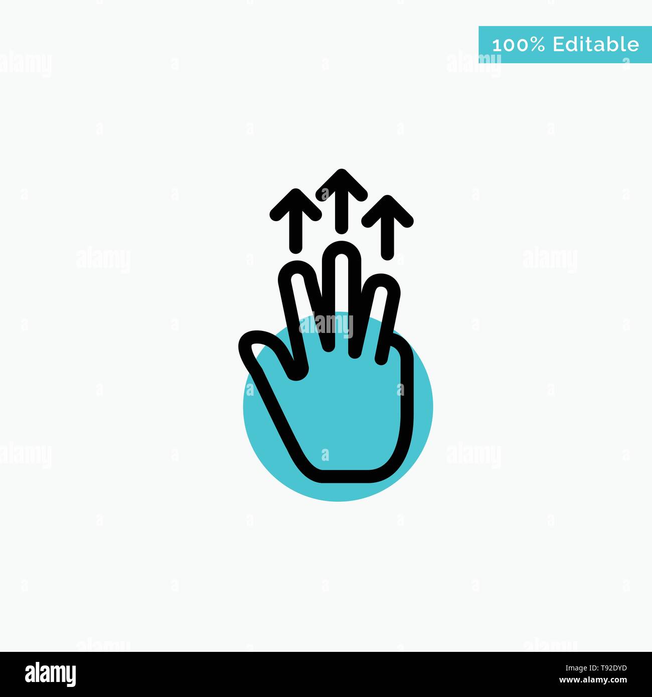 Four finger salute Stock Vector Images - Alamy