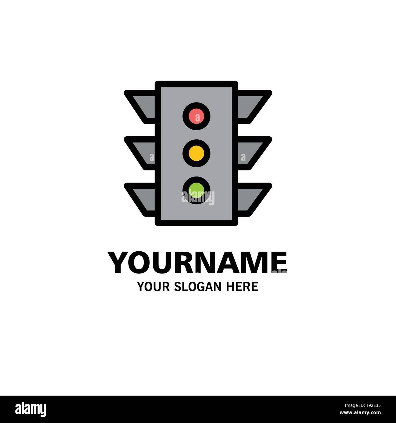 Car Intersection Signal Stock Vector Images - Alamy