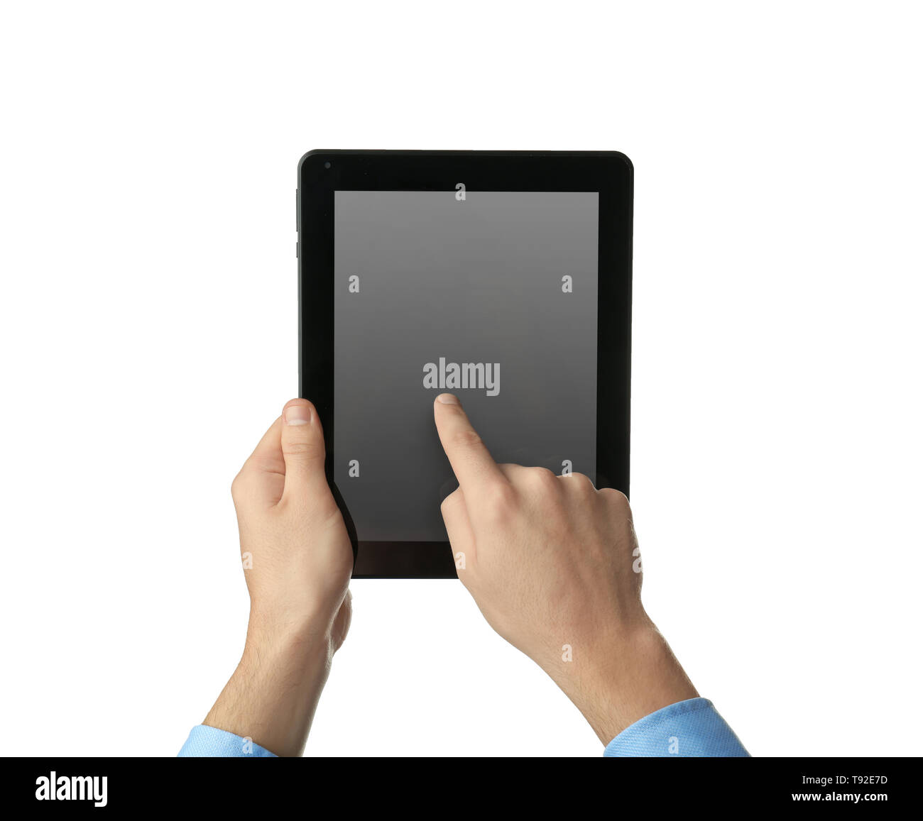 Businessman using computer blank screen Cut Out Stock Images & Pictures ...