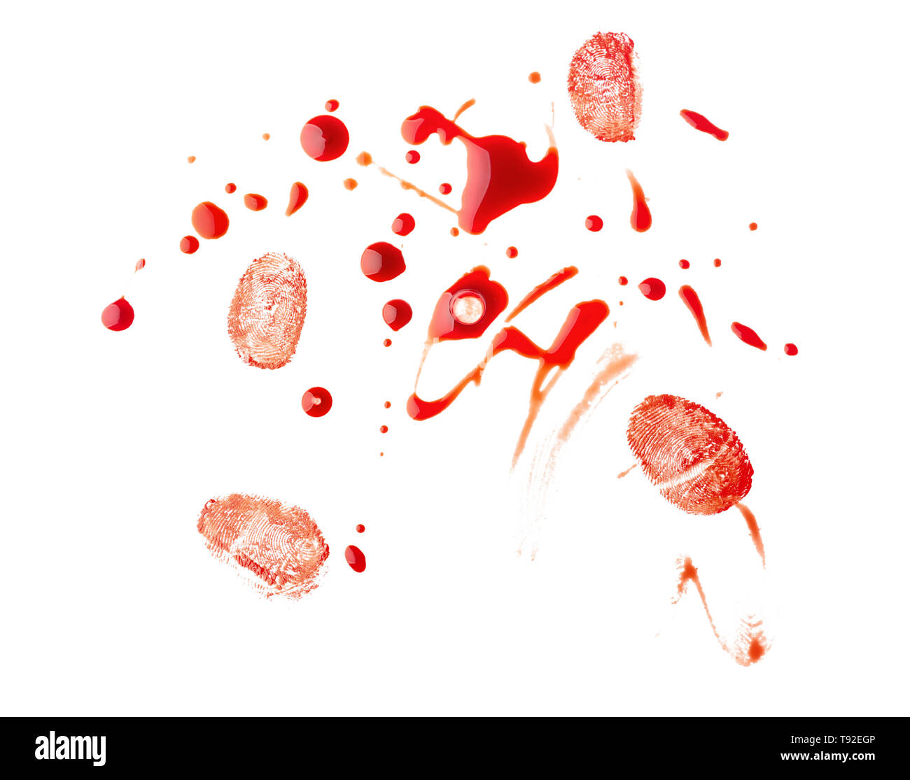 Bloody fingerprints hi-res stock photography and images - Alamy