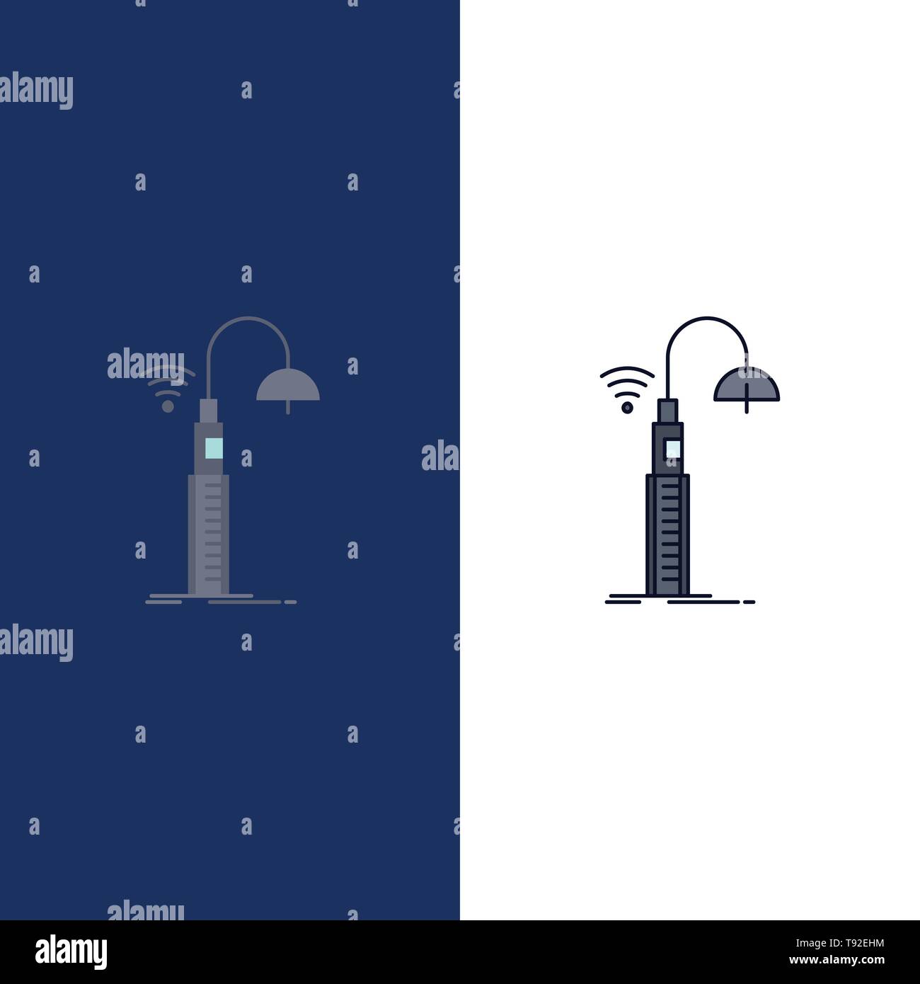 Smart street lights Stock Vector Images - Alamy