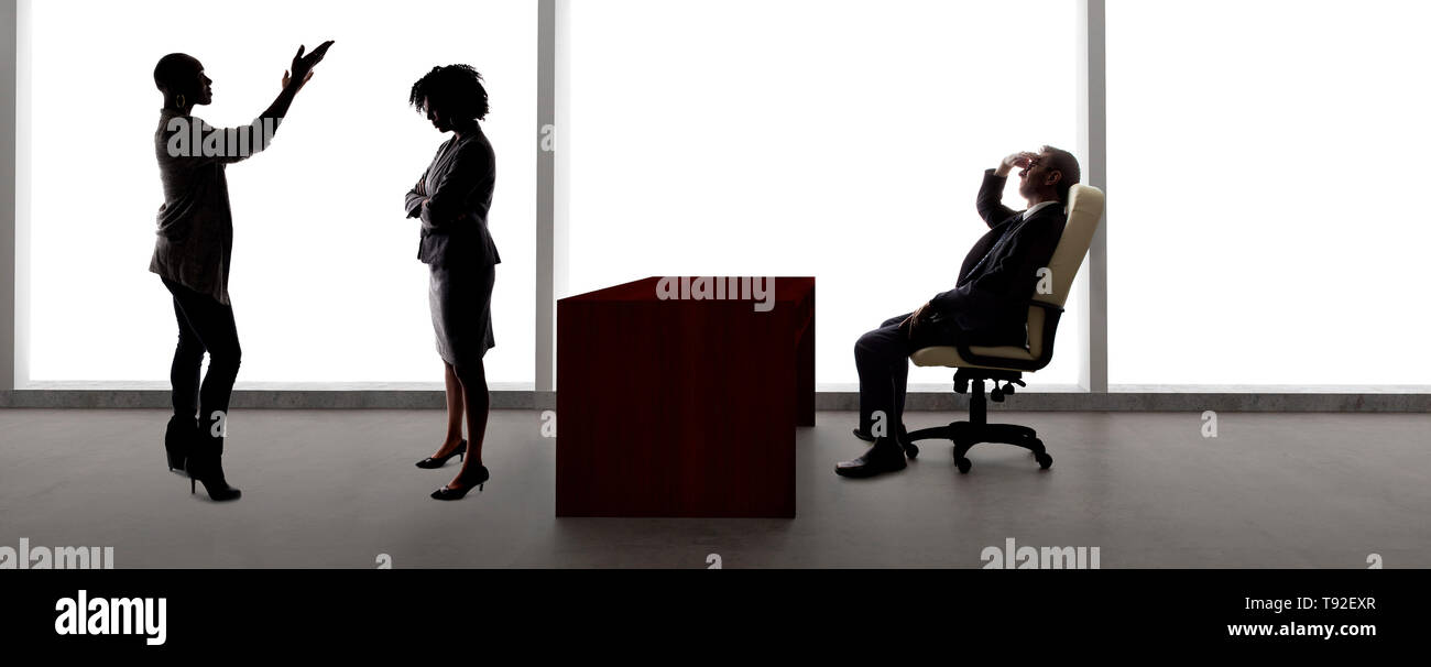 Black African American actress and scene partner auditioning for a role ...