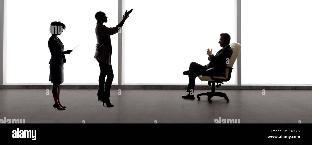 Black African American actress and scene partner auditioning for a role ...