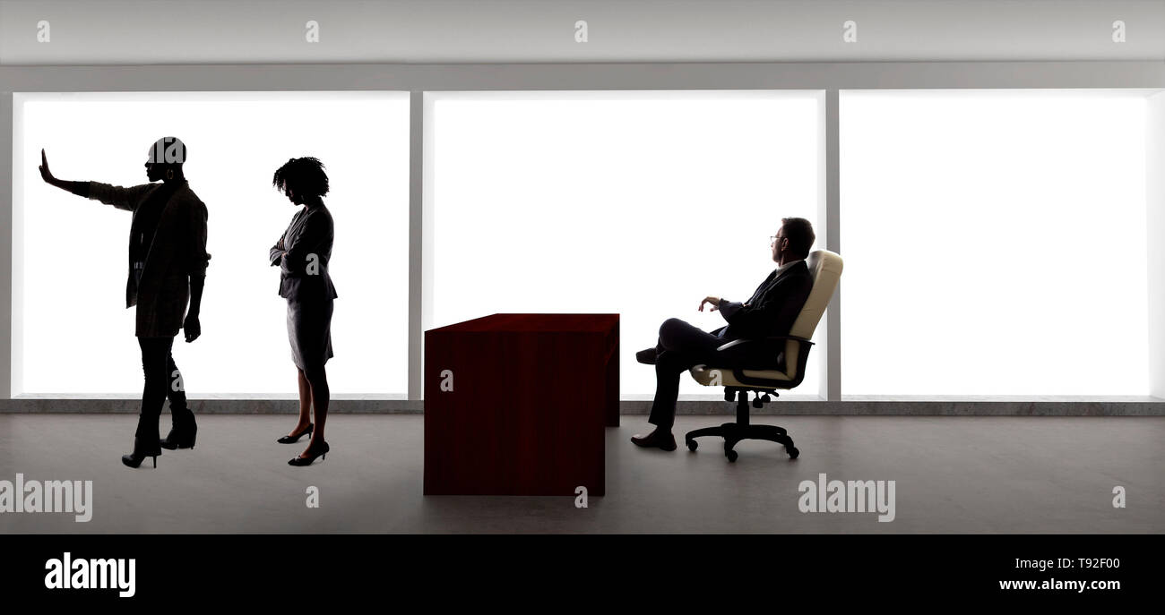 Black African American actress and scene partner auditioning for a role ...