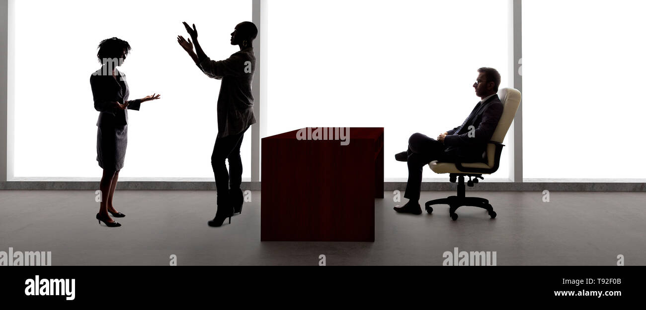 Black African American actress and scene partner auditioning for a role ...