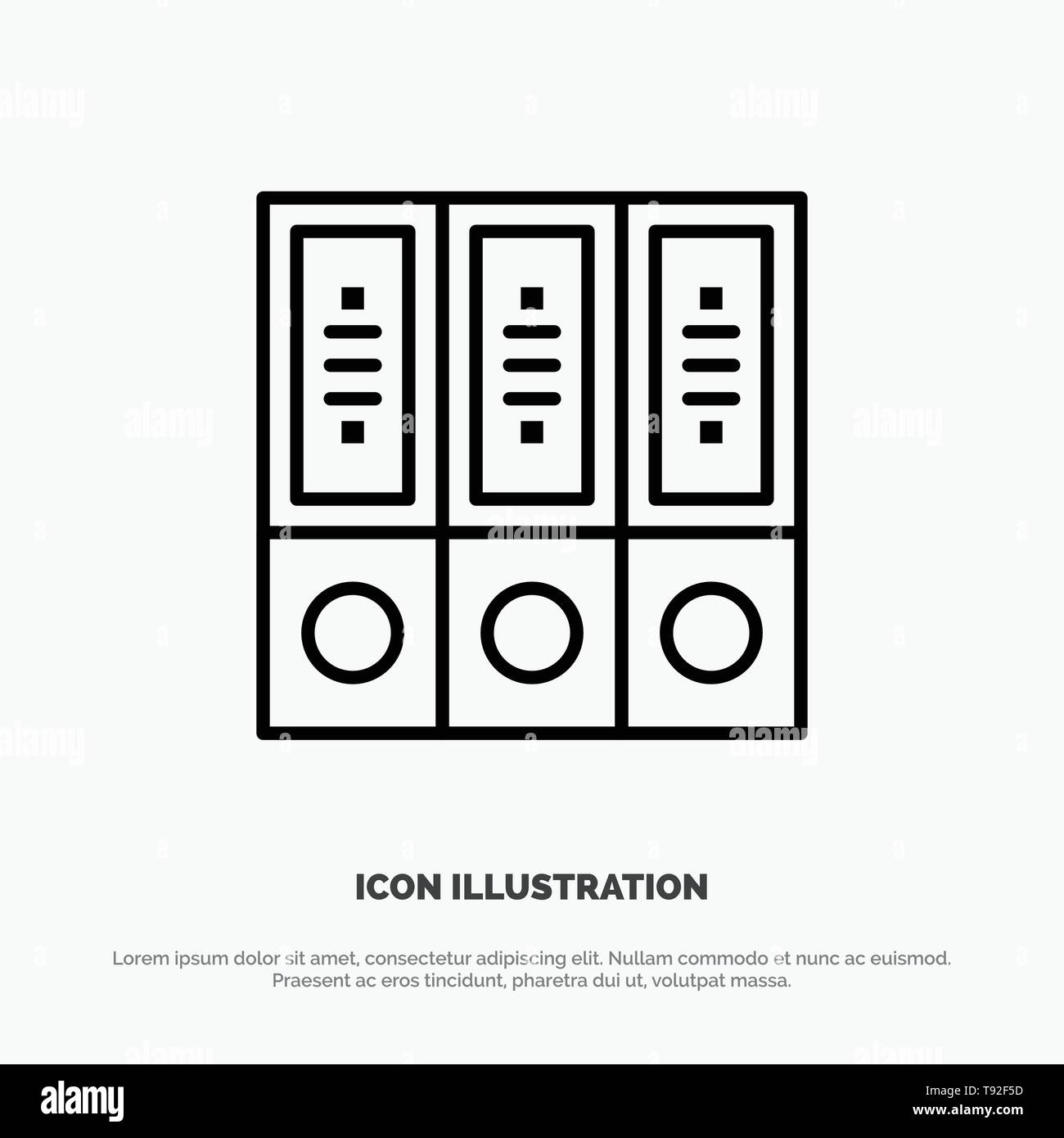 Files, Archive, Data, Database, Documents, Folders Line Icon Vector ... Files, Archive, Data, Database, Documents, Folders Line Icon Vector ...