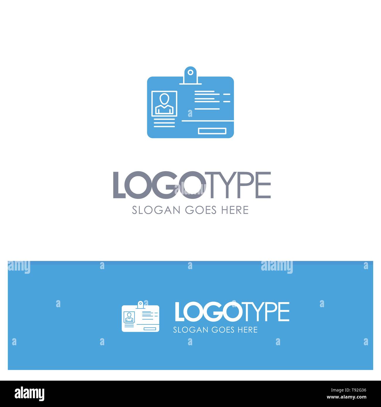 Blue sign photo id symbol hi-res stock photography and images - Alamy