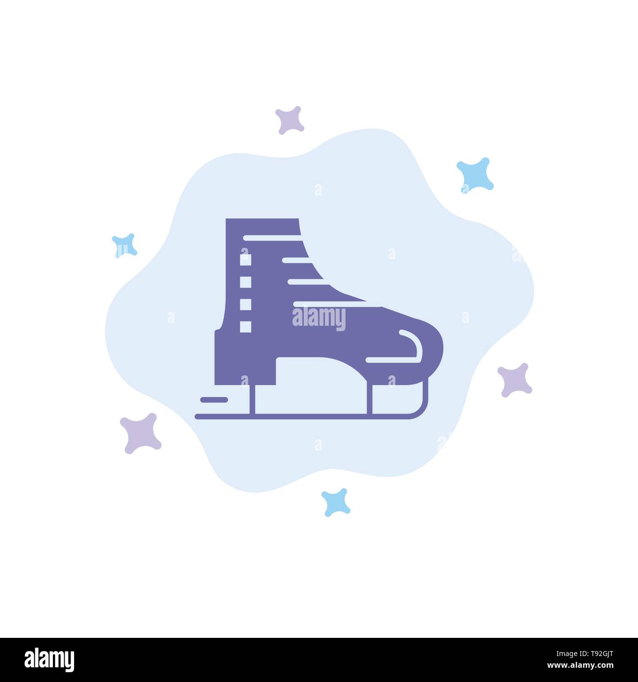 Alpine, Arctic, Canada, Ice Skates, Scandinavia Blue Icon on Abstract ...