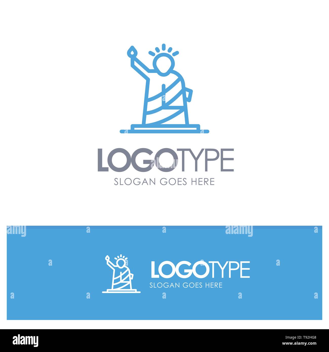 Statue of liberty usa vector logo hi-res stock photography and images ...