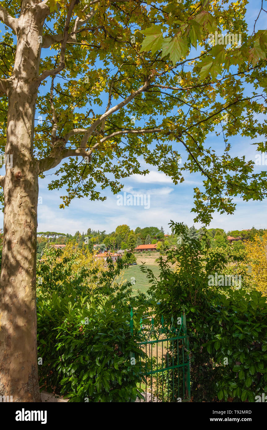Dozza Italy: Detail of the hills surrounding the village. City in the ...