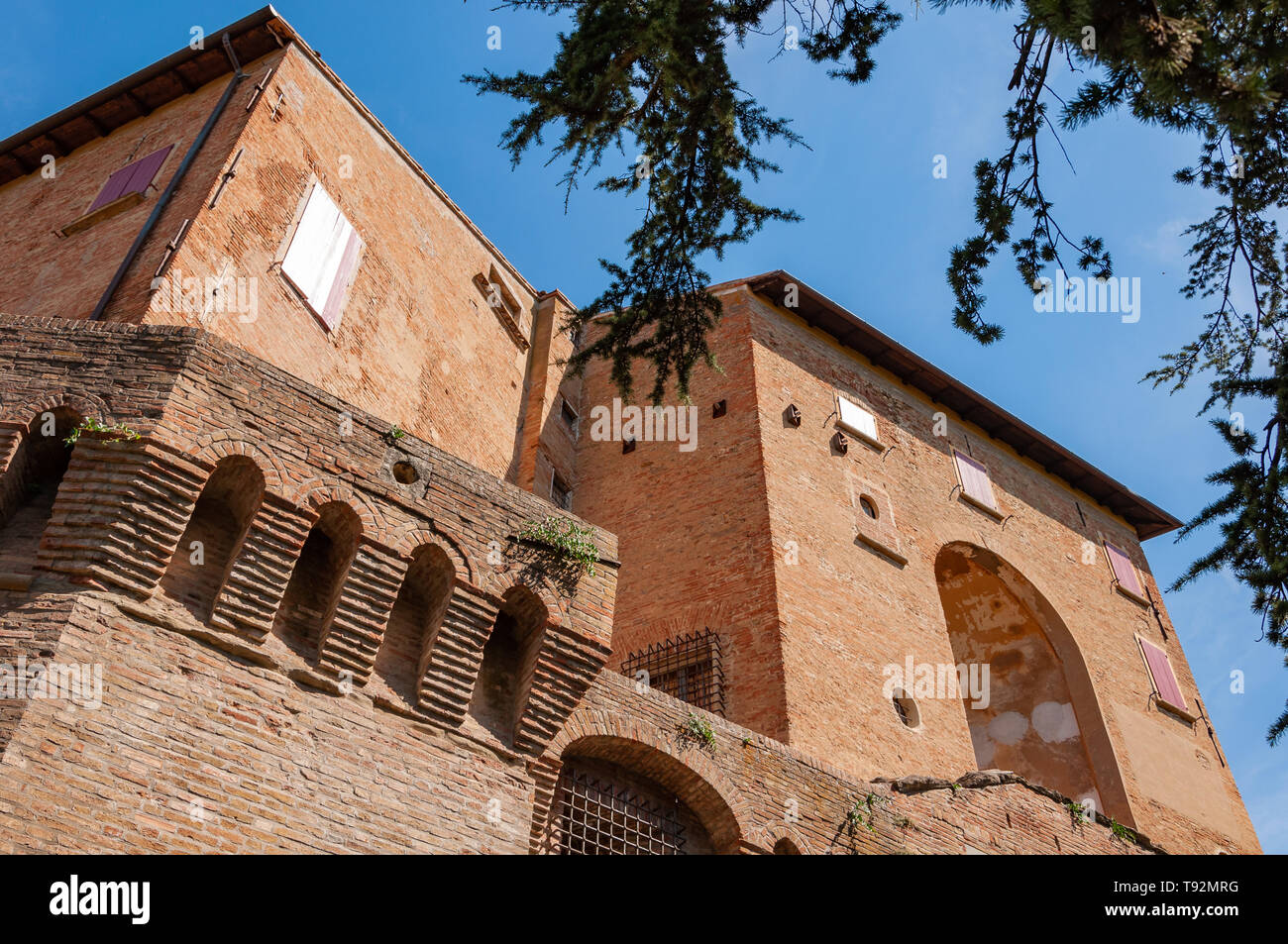Dozza Italy: Detail of the ancient village. City in the Emilia Romagna ...