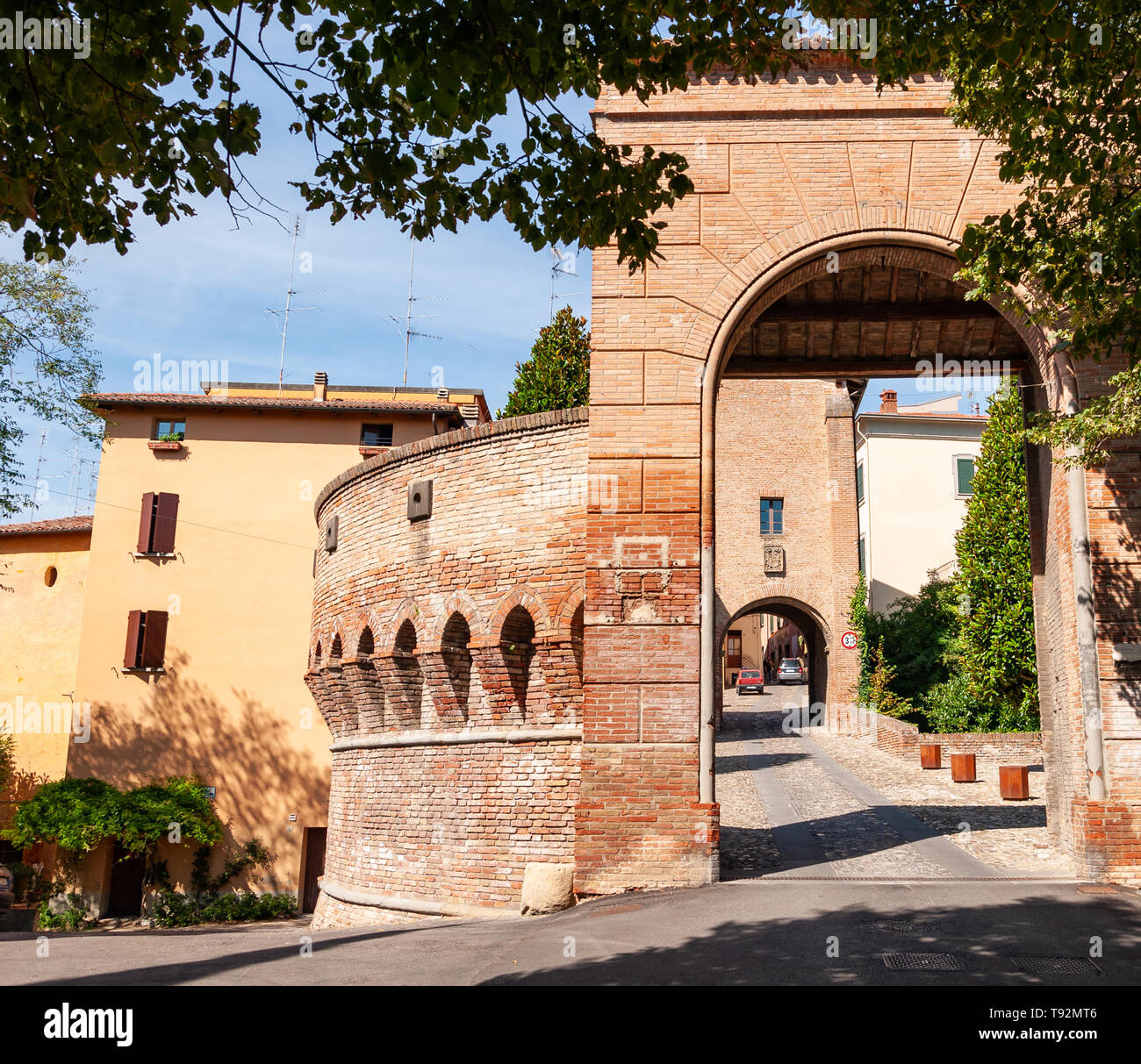 Dozza Italy: Ancient Castle Door Detail. Town of the Emilia Romagna ...