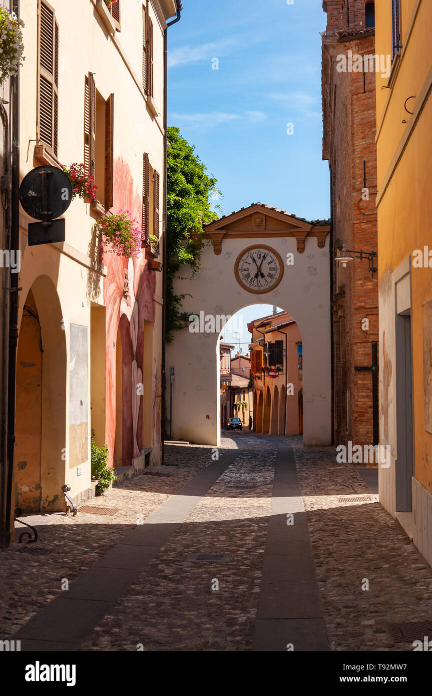 Dozza Italy: Detail of the ancient village. City in the Emilia Romagna ...