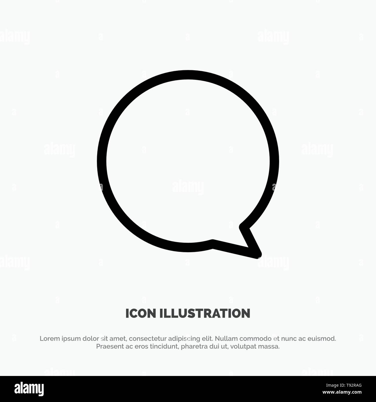 Chat, Instagram, Interface Line Icon Vector Stock Vector Image & Art ...