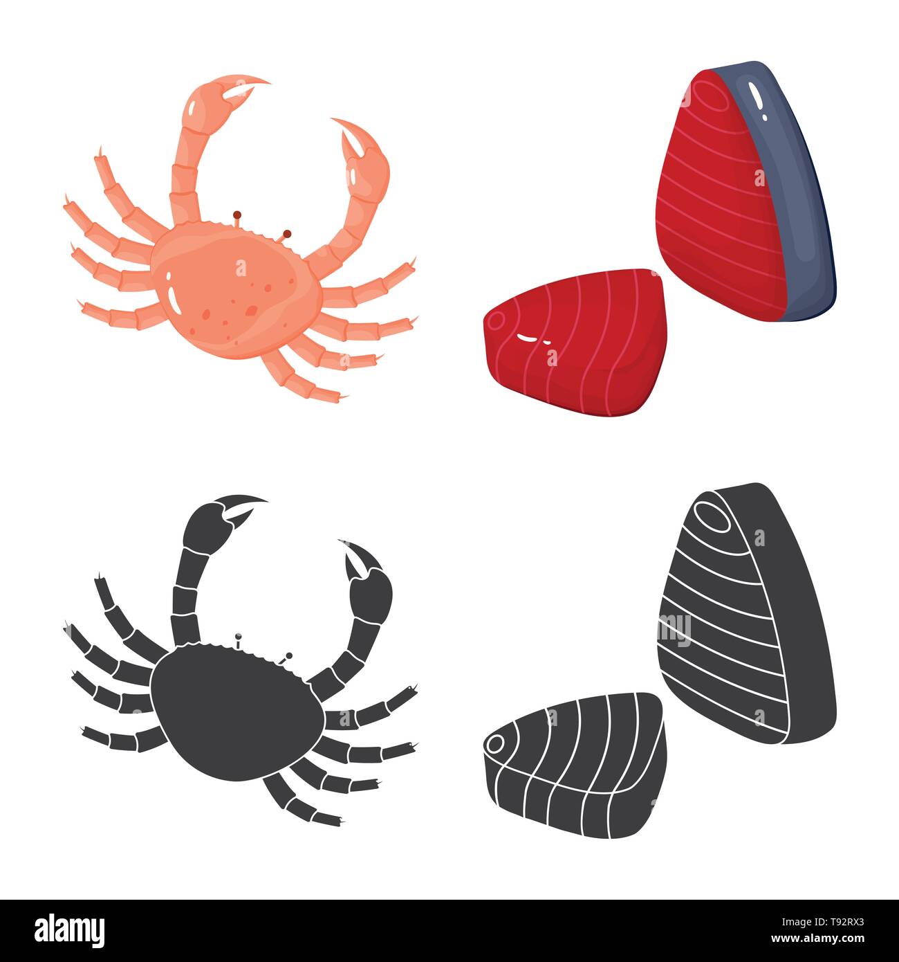 crab,salmon,shell,fish,tentacles,trout,red,piece,shellfish,meat,beach ...