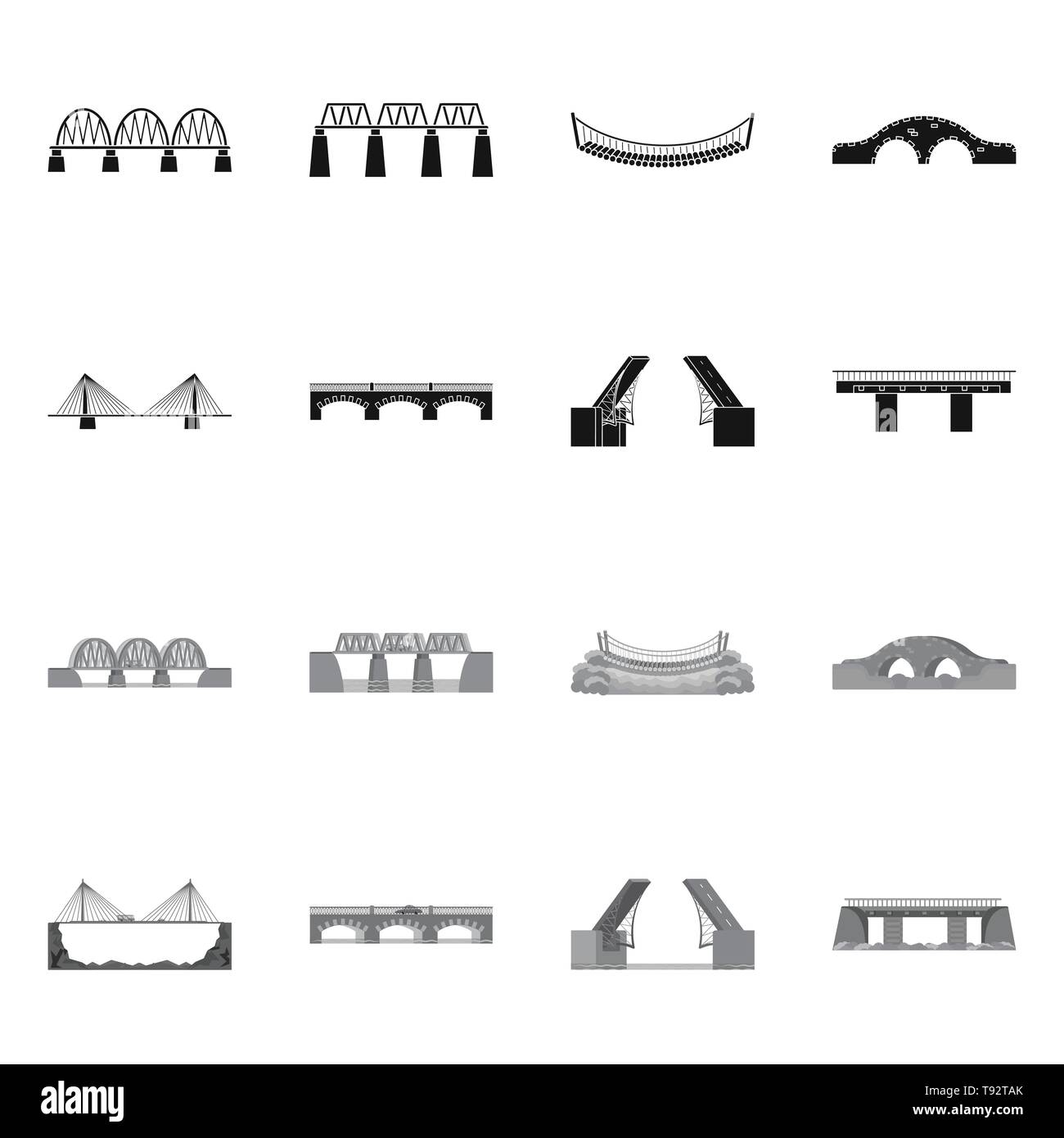 Isolated object of connection and design symbol. Set of connection and side vector icon for ...